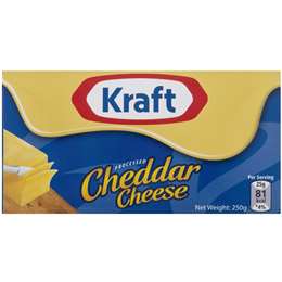 Kraft Cheddar Cheese Block 250g – ABW Foods Australia