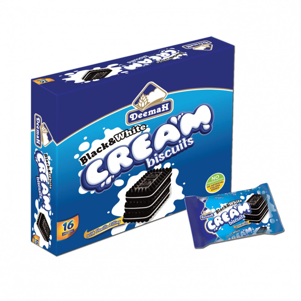 Deemah Black & White Cream Biscuit – ABW Foods Australia