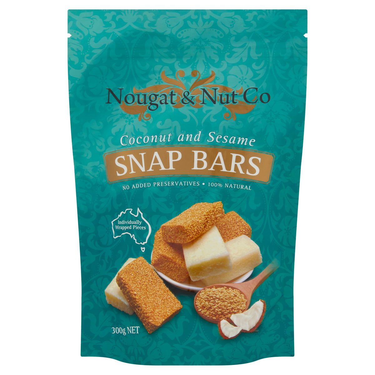 NNC Coconut & Sesame Snap Bars 300g – ABW Foods Australia